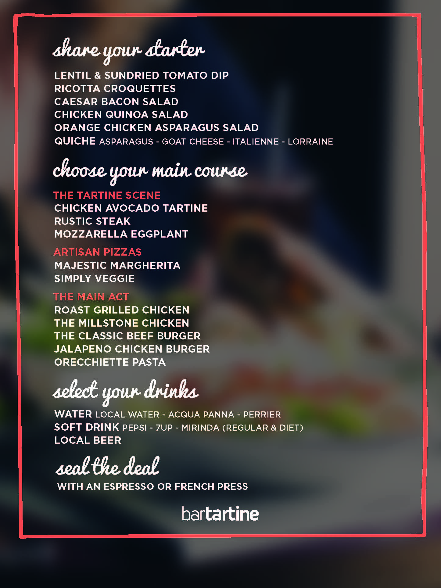 Business Lunch – Bar Tartine